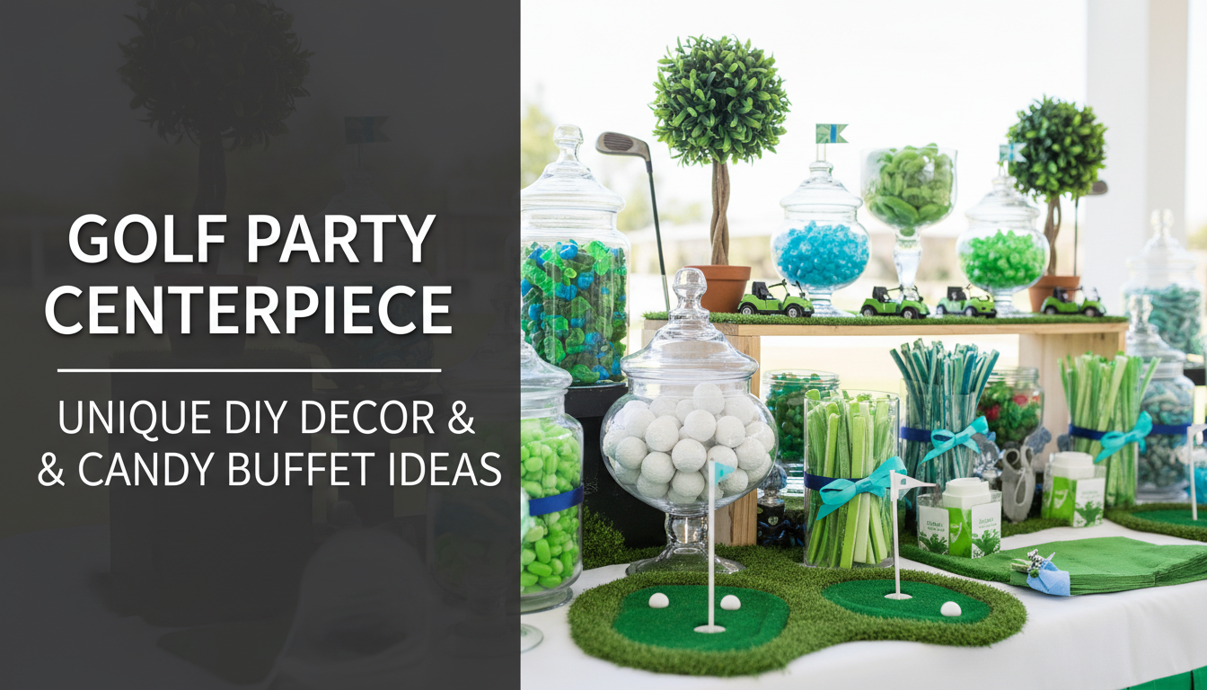 Golf Party Centerpiece: Unique DIY Decor & Candy Buffet Ideas