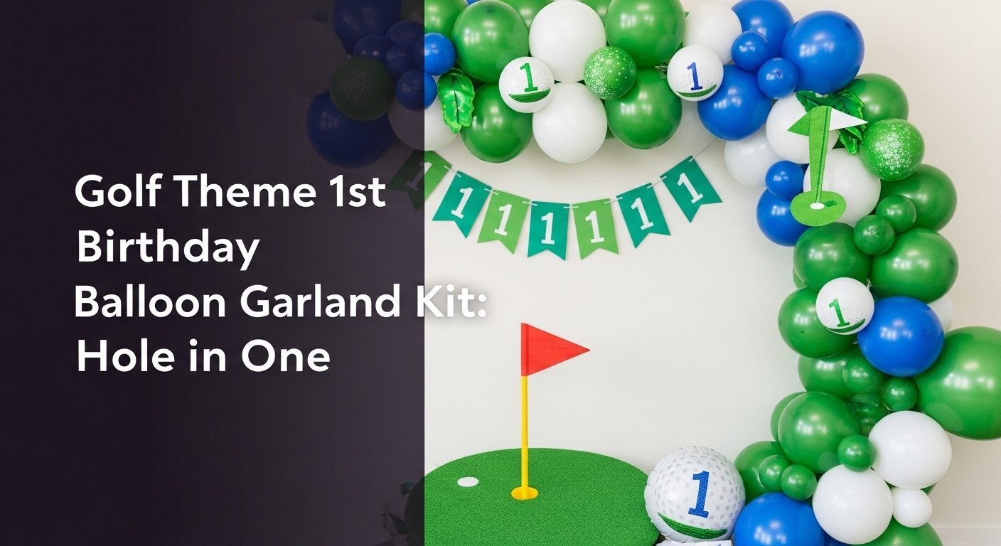 Golf Theme 1st Birthday Balloon Garland Kit: Hole In One